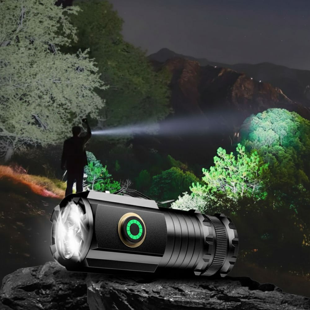 Rechargeable Tactical Flashlight | Ultra-Bright with Magnetic Base, 5 ...