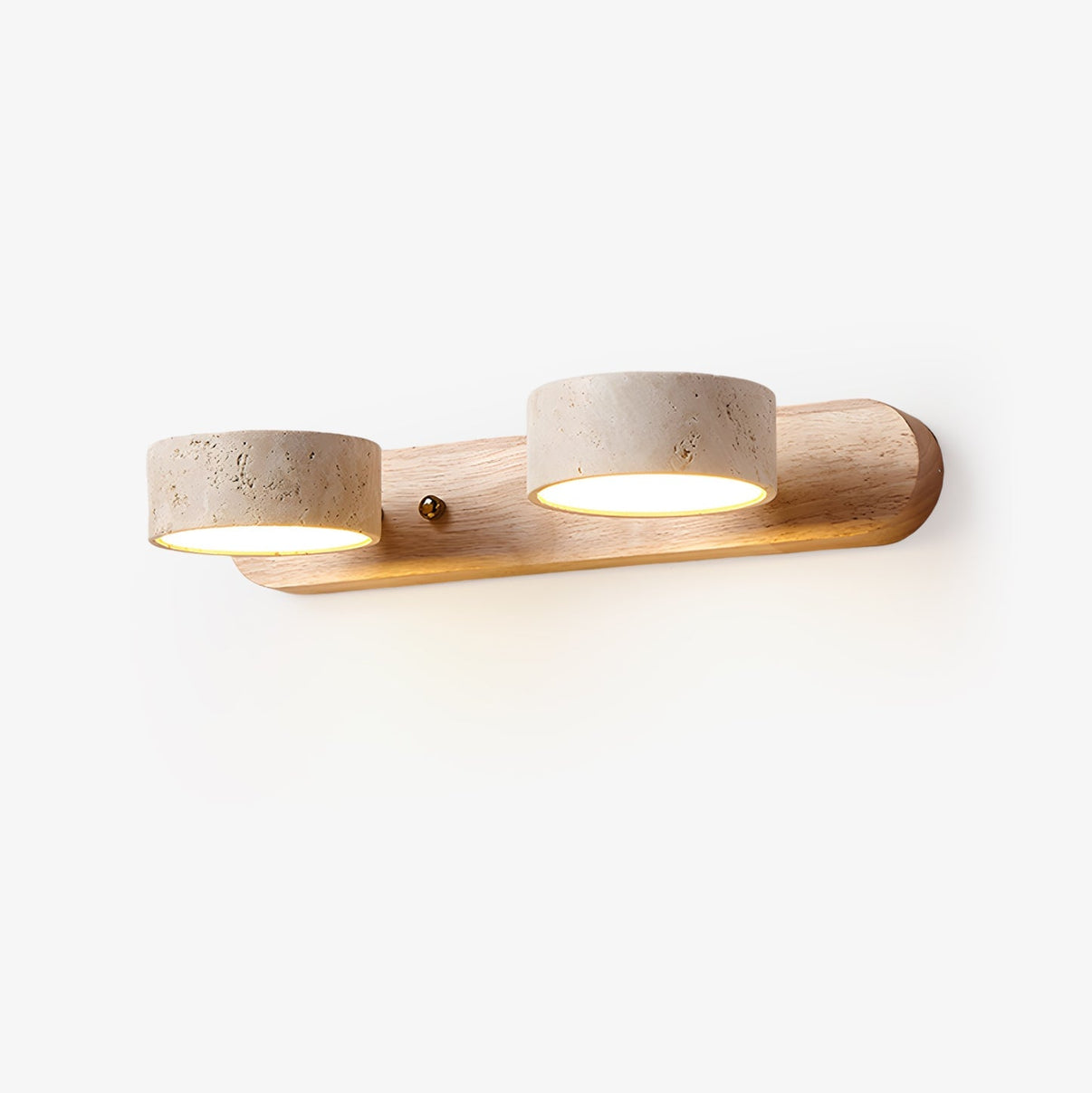 Travertine Duo Wall Light | Dimmable, Dual Light Setup & Ideal for Bed ...