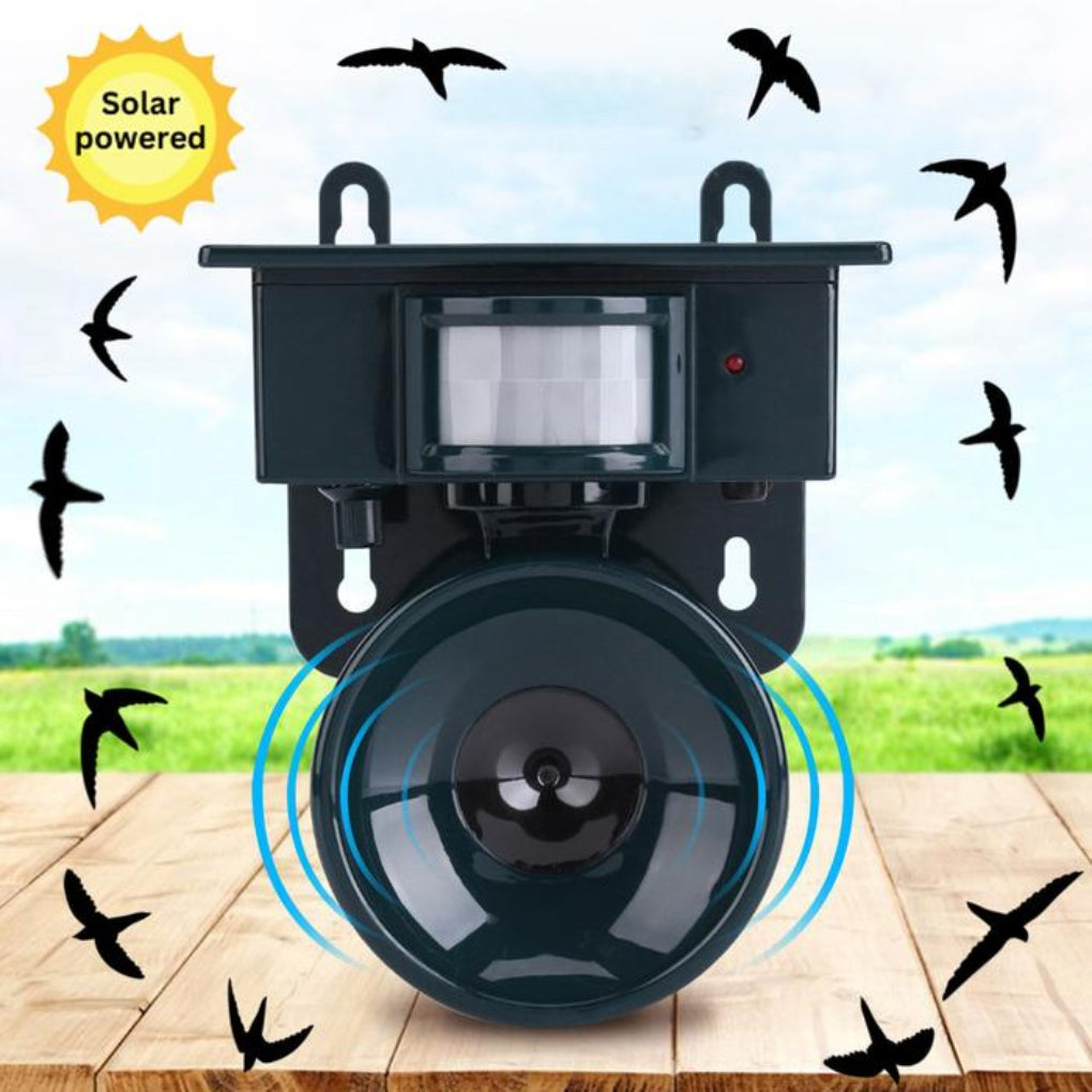 Motion Sensor Bird Deterrent - Pigeon & Crow Repeller with Sound Scare ...