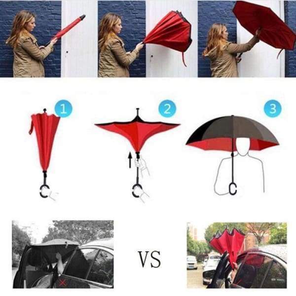 Upside Down Reverse Double Skin Umbrella – Joy General Store CA
